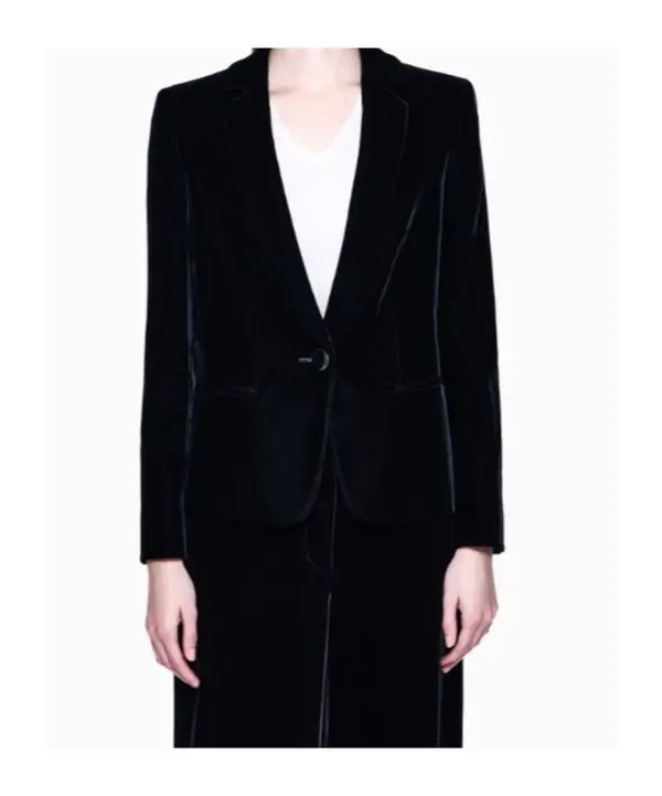 Giorgio Armani Single-breasted Jacket In Stretch Velvet