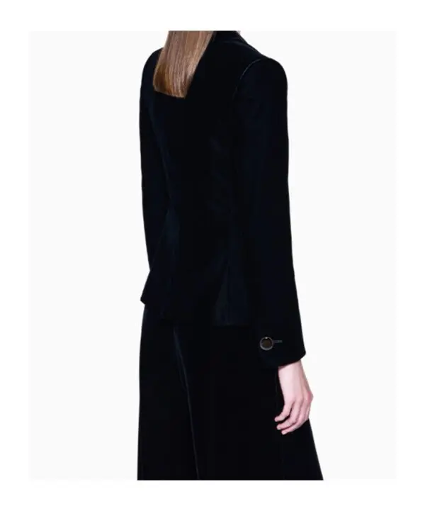 Giorgio Armani Single-breasted Jacket In Stretch Velvet