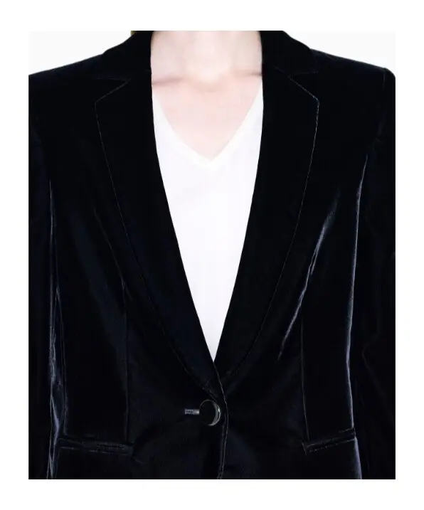 Giorgio Armani Single-breasted Jacket In Stretch Velvet