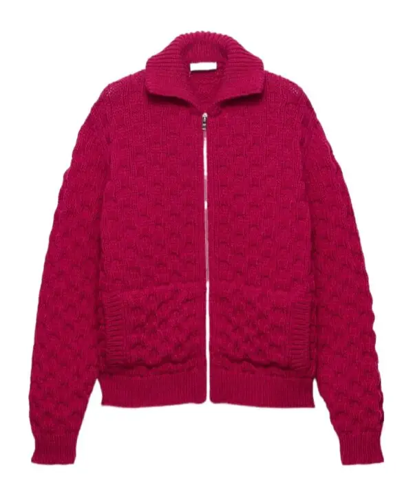 Prada Wool Cardigan - Of Raspberry