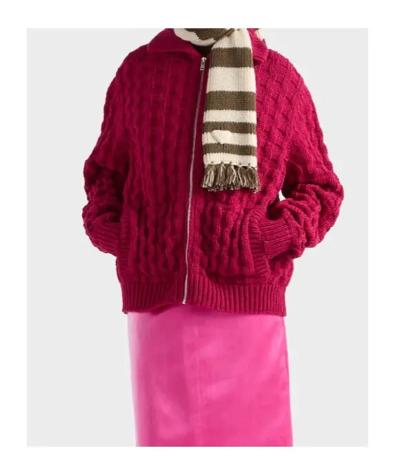 Prada Wool Cardigan - Of Raspberry