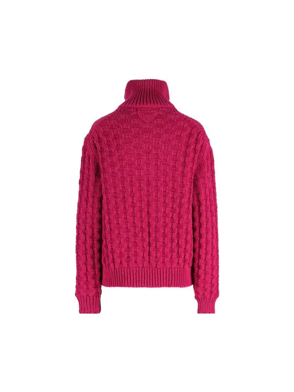Prada Wool Cardigan - Of Raspberry