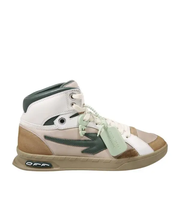 Off-White High-top Sneakers - Beige/dk Grey