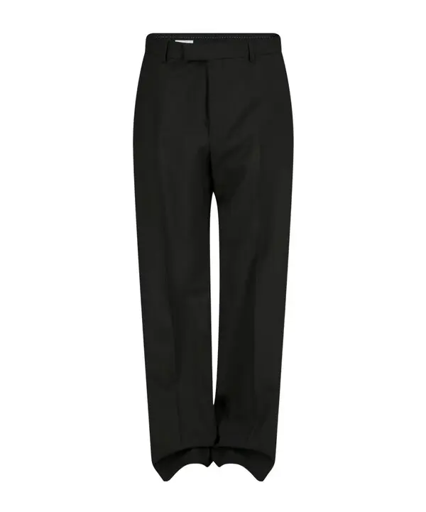 Dries Van Noten Long Straight-leg Wool Pants - Black