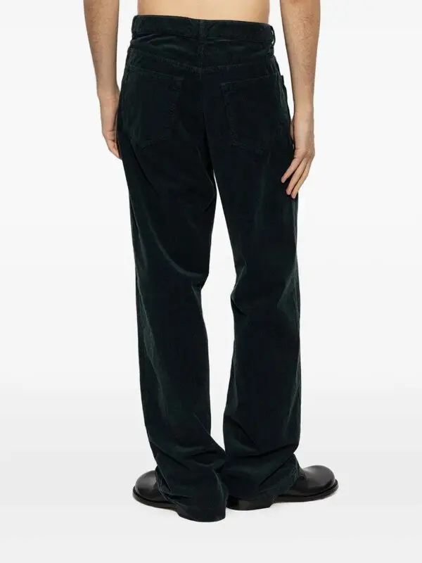 Dries Van Noten Loose Overdyed Corduroy Pants - Green