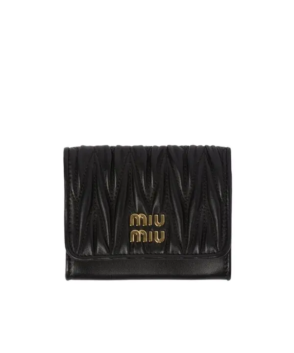 Miu Miu Matelassé Nappa Leather Card Holder