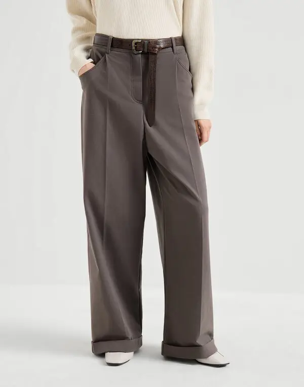 Brunello Cucinelli Palazzo Pants With Monili Detail
