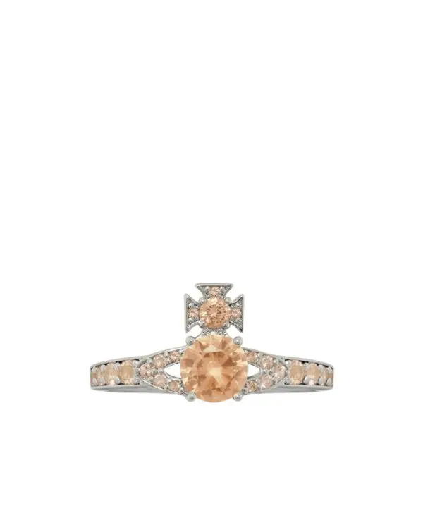 VIVIENNE WESTWOOD Ismene Ring With Pavé Crystal Inlay - Yellow