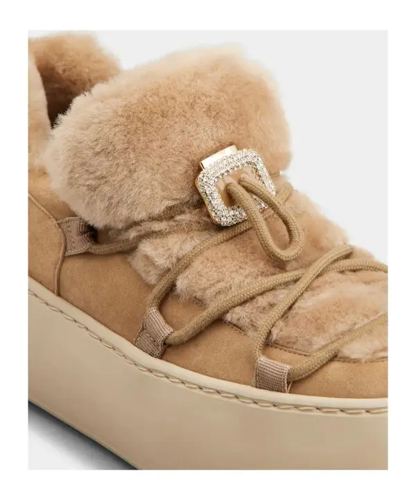 ROGER VIVIER Viv' Up Sneakers With Crystal Buckle