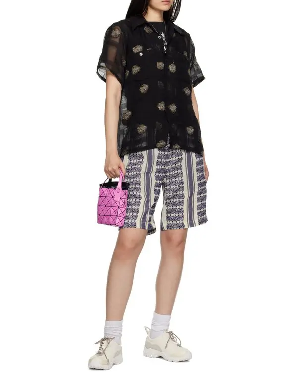 Issey Miyake Geometric Design Tote Bag