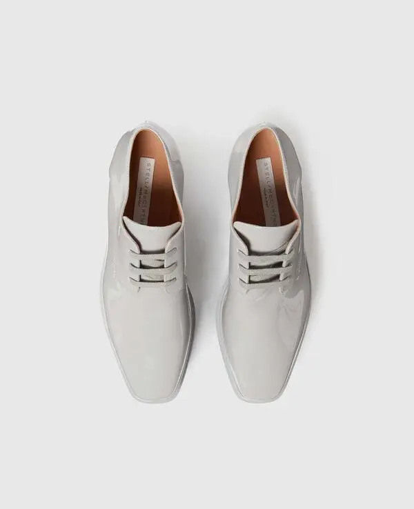 Stella McCartney Lace-up Platform Shoes - Light Gray
