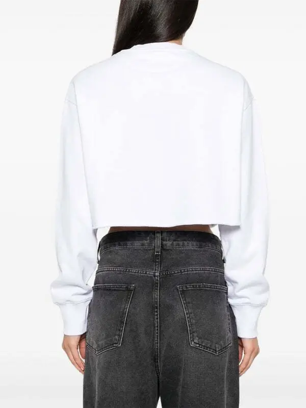 Stella McCartney S-wave Crewneck Cropped Sweatshirt