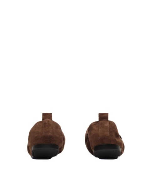 Burberry Logo Plaque Ruched Ballerinas - Hazel-brown