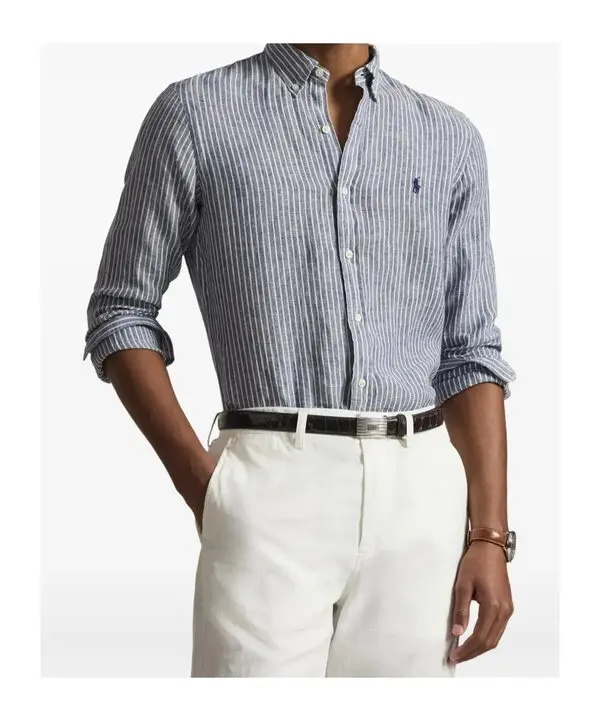 Polo Ralph Lauren Logo Embroidered Striped Shirt