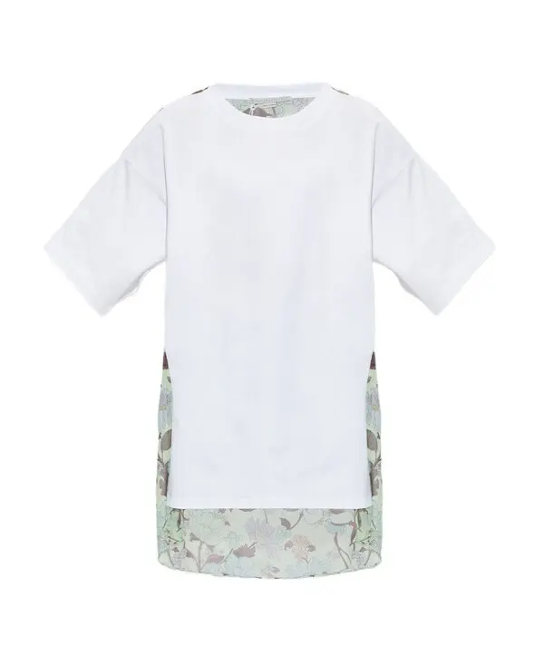 Stella McCartney Floral Printed Panelled T-shirt - White