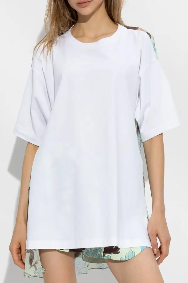 Stella McCartney Floral Printed Panelled T-shirt