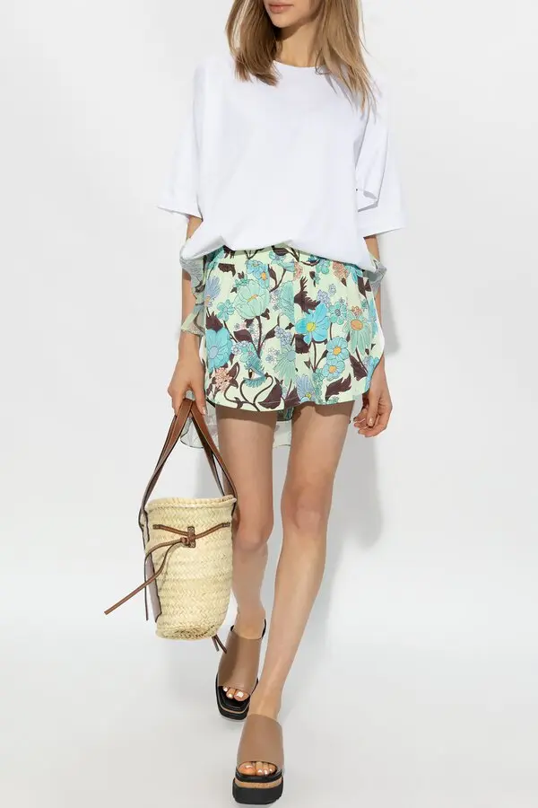 Stella McCartney Floral Printed Panelled T-shirt