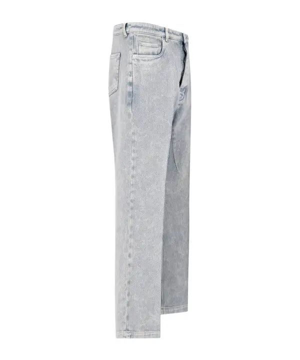 Rick Owens Honeycomb-textured Straight-leg Jeans