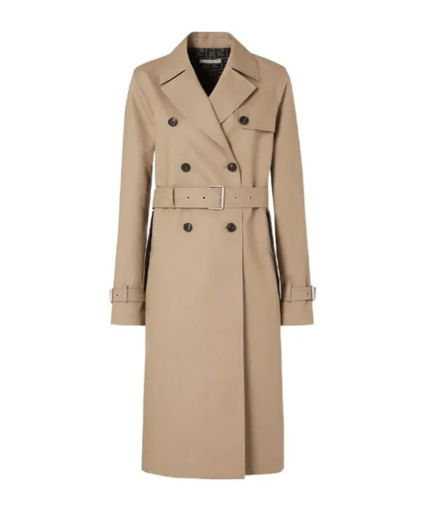 Fendi Double-breasted Midi Trench Coat