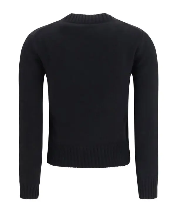AMI Paris De Coeur Crew Neck Jumper - Black