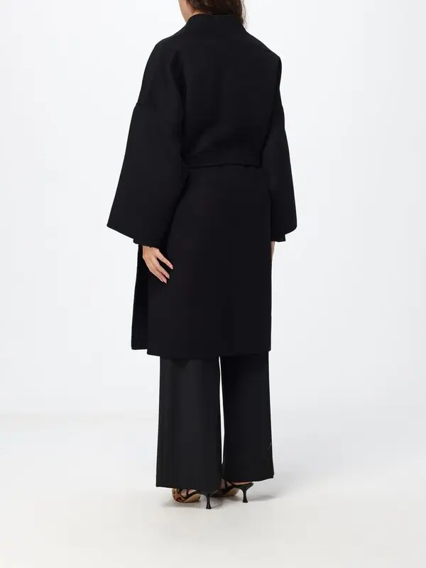 Fendi Wool Midi Coat - Black