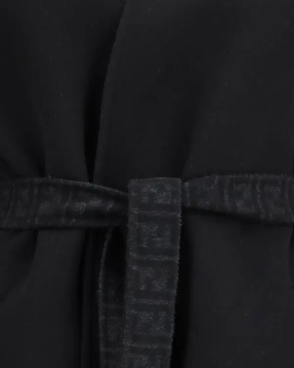 Fendi Wool Midi Coat - Black