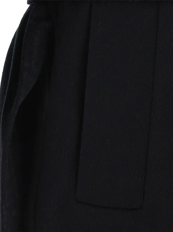 Fendi Wool Midi Coat - Black