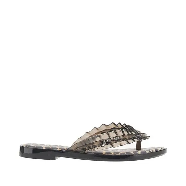 GANNI X Melissa Rubber Thong Slides - Black