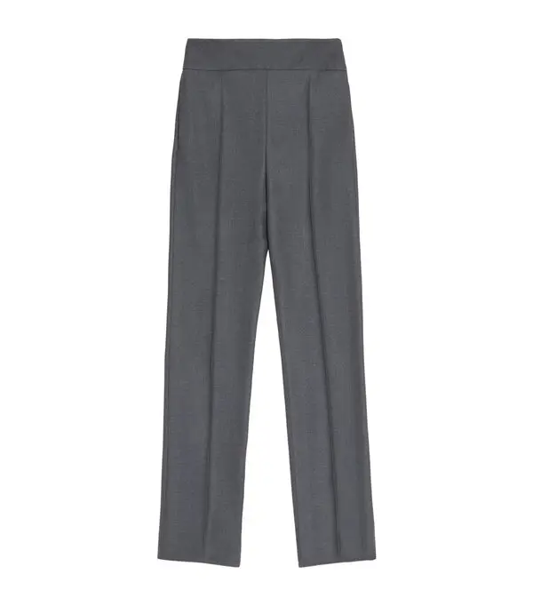 Valentino Garavani Silk-wool Straight Trousers - Nude