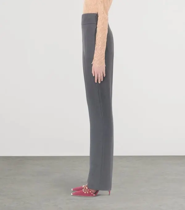 Valentino Garavani Silk-wool Straight Trousers