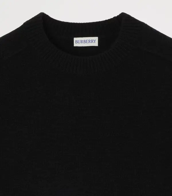 Burberry Cashmere Ekd-embroidered Sweater