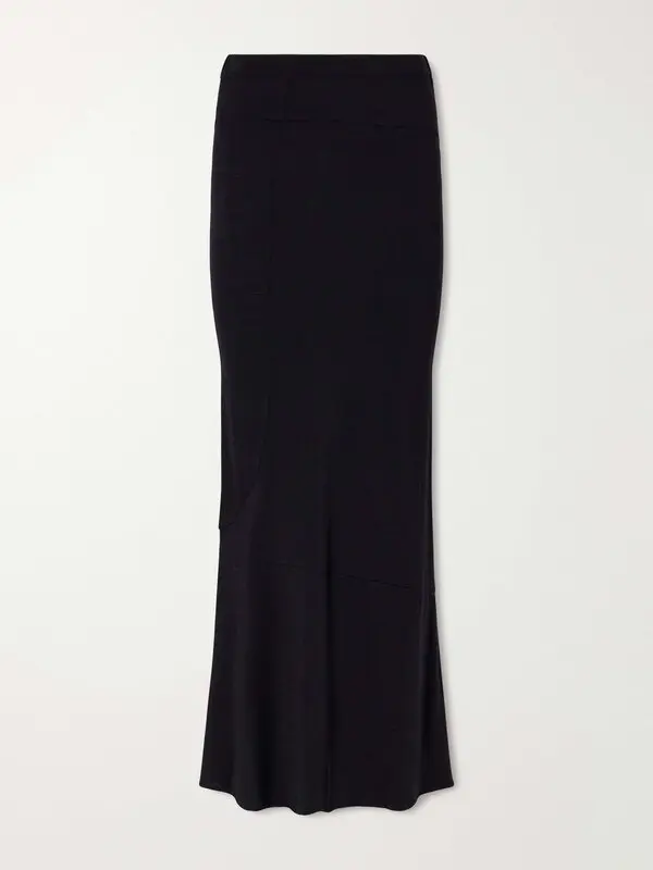 Junya Watanabe Wool-jersey Maxi Skirt