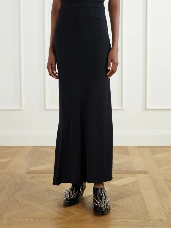 Junya Watanabe Wool-jersey Maxi Skirt