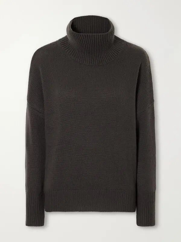 LISA YANG Heidi Cashmere Turtleneck Sweater - Brown