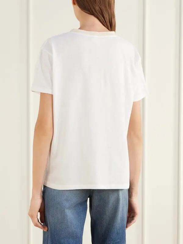 Chloé Cactus Logo-printed Cotton-jersey T-shirt - White