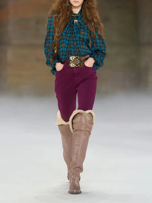 Chloé Embellished Leather Belt - Brown