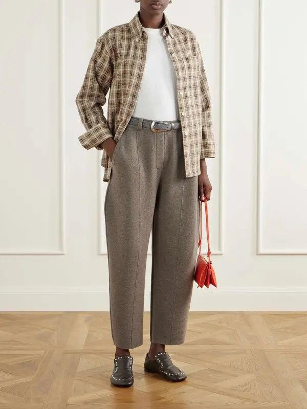 LISA YANG Wrenda Cashmere Barrel-leg Pants