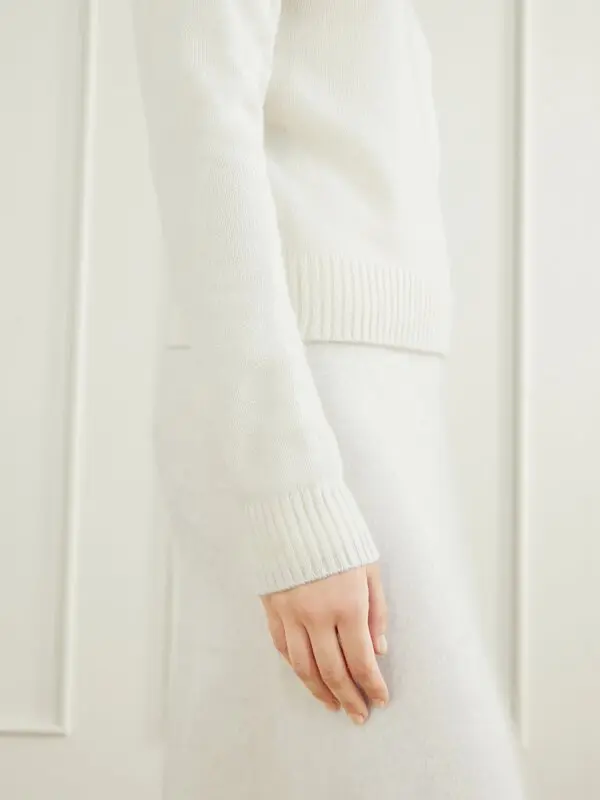 LISA YANG Cashmere Crew Neck Sweater - Neutrals