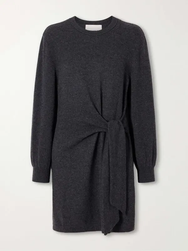 LISA YANG Abrielle Knotted Cashmere Mini Dress