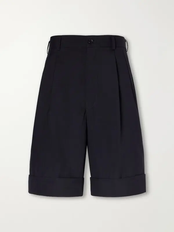 Comme Des Garçons Pleated Wool Shorts