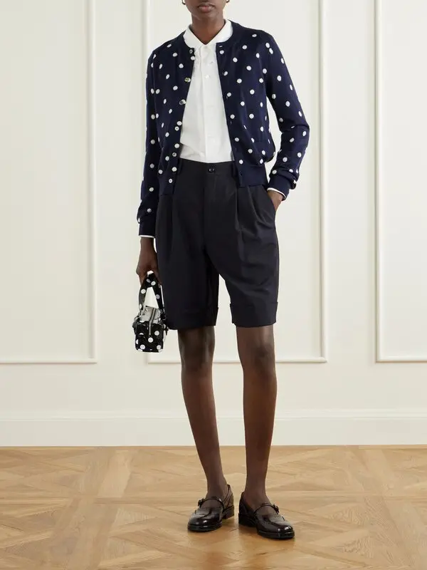 Comme Des Garçons Pleated Wool Shorts
