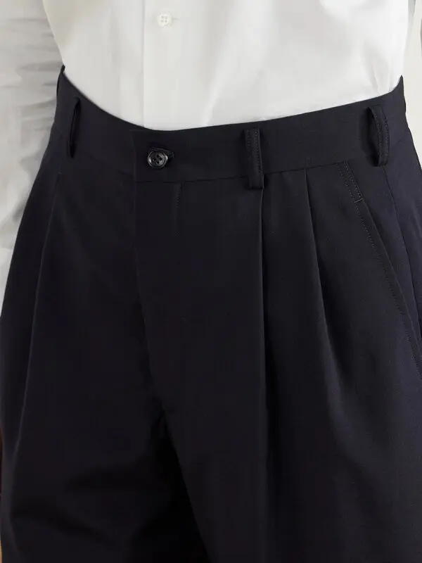 Comme Des Garçons Pleated Wool Shorts