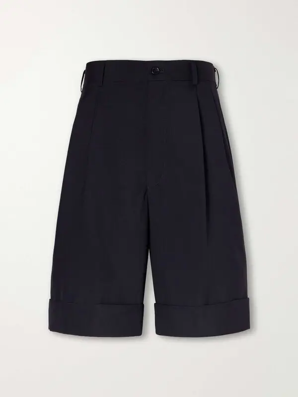 Comme Des Garçons Pleated Wool Shorts