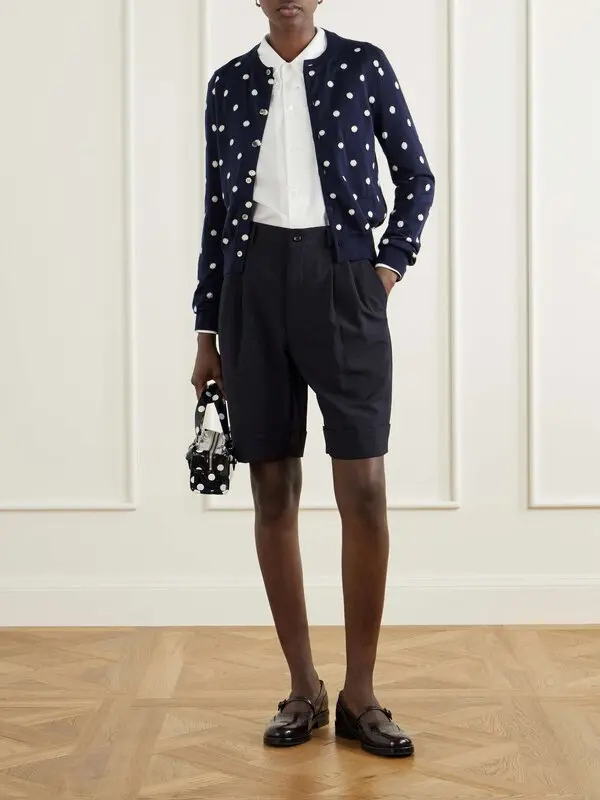 Comme Des Garçons Pleated Wool Shorts