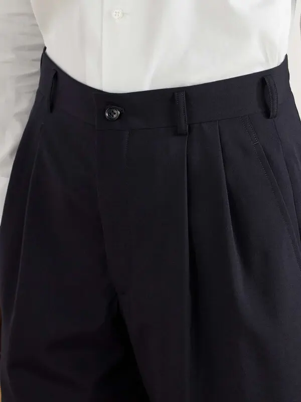 Comme Des Garçons Pleated Wool Shorts