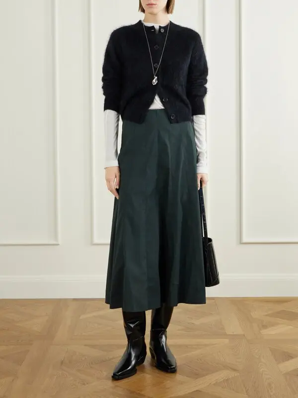LISA YANG Azalea Brushed-cashmere Cardigan - Black