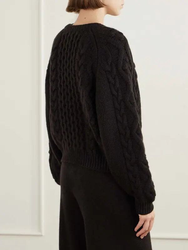 LISA YANG Winroe Cable-knit Cashmere Cardigan