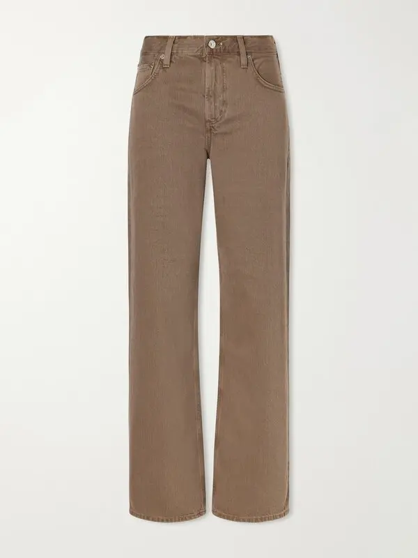 Citizens Of Humanity Lindz Mid-rise Straight-leg Jeans - Brown