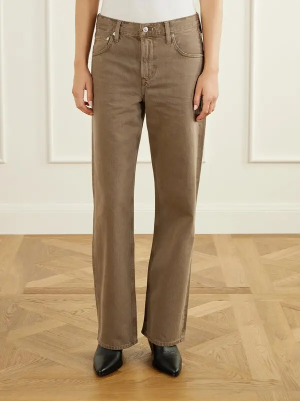 Citizens Of Humanity Lindz Mid-rise Straight-leg Jeans - Brown