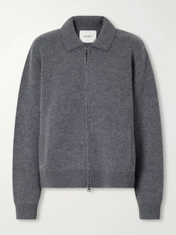 LISA YANG Aleyda" Cashmere Zip-up Cardigan - Gray